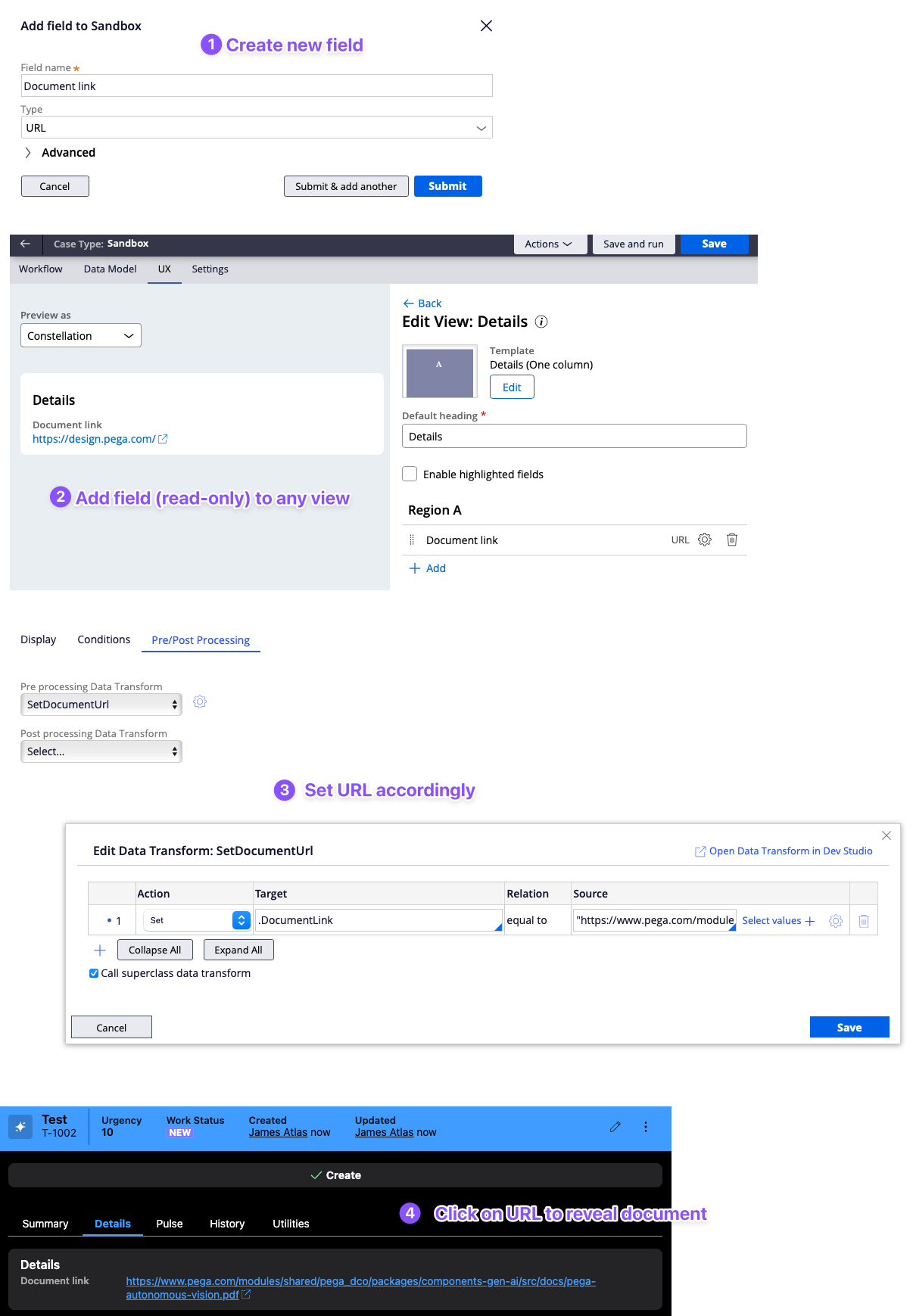 Configuring Link Property In Constellation UI | Support Center